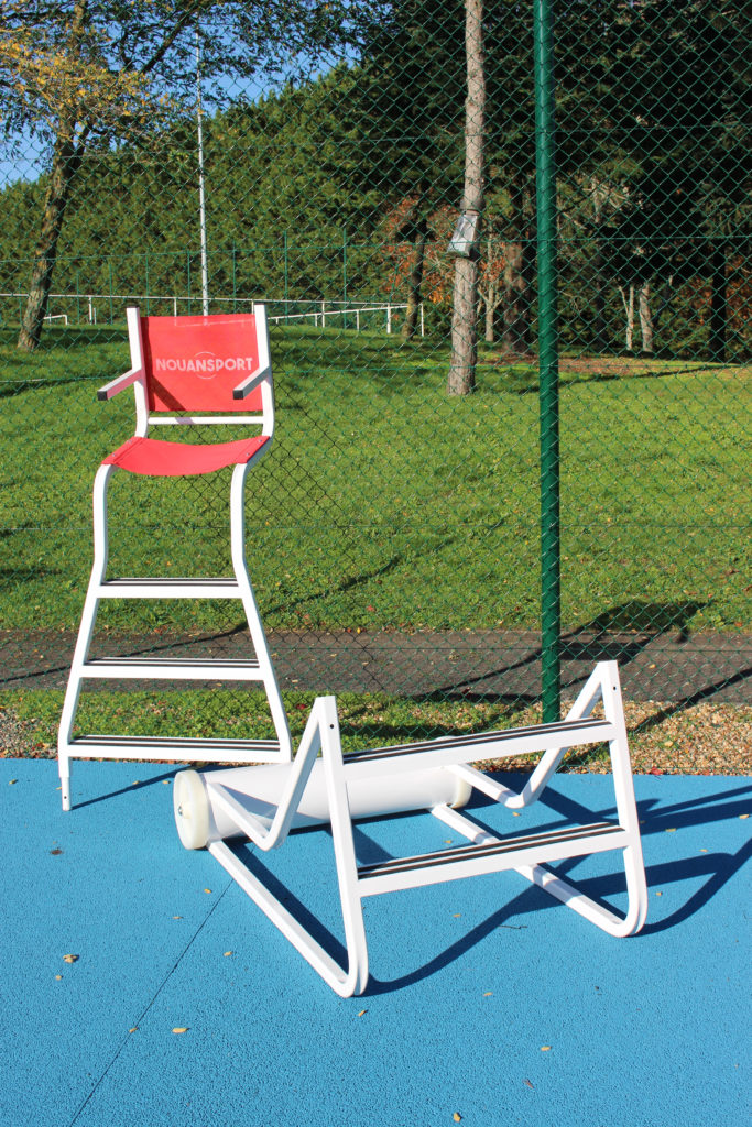 CHAISE D'ARBITRE AVEC REPOSE SAC - ACIER - DESIGN - Nouansport